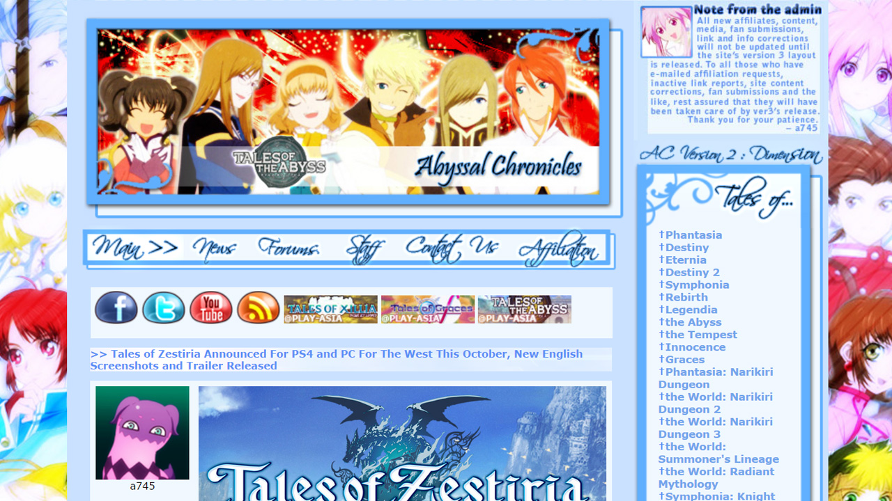 Abyssal Chronicles' History - Abyssal Chronicles ver3 (Beta) - Tales of ...