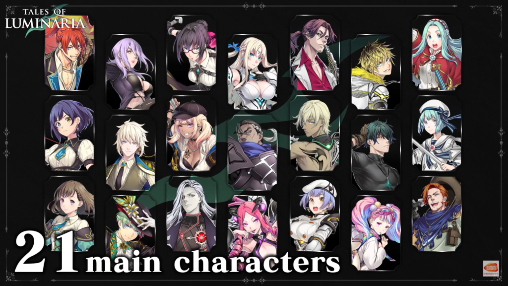 Tales of Luminaria Features 21 Characters Total Designed by Shun Saeki ...